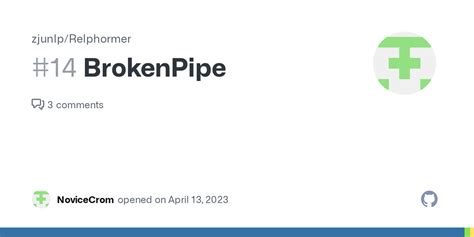 Brokenpipe · Issue 14 · Zjunlp Relphormer · Github
