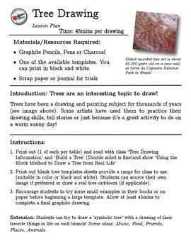 Tree Drawing Full Lesson No Prep Sub Plan Art History Printable