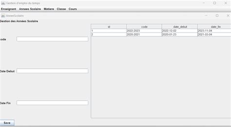 Github Algorithme123java Swing Tp Application De Gestion Des Cours