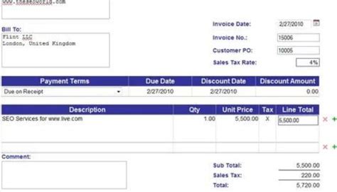 When Creating An Invoice Using Automated Sales Tax