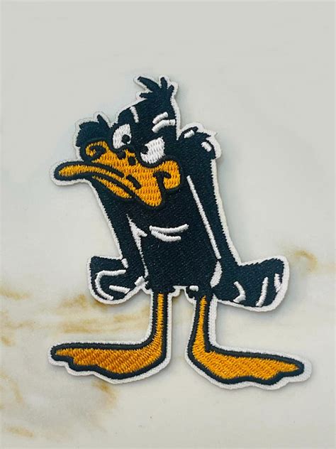 Daffy Duck Angry Pose 3 75 Tall Embroidered Patch Etsy