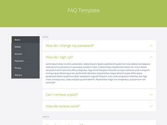 FAQ Template Page CSS Vector for Free Download | FreeImages