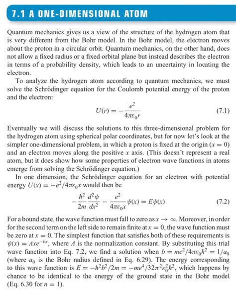 Solved 1 For The One Dimensional Atom See Section 71