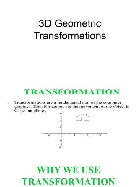 3d Geometric Transformations Pdf