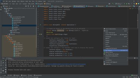 Unable To Call A Class Into Javafx Ides Support Intellij Platform