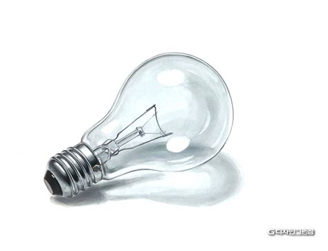 전구 투명체•유리이미지 포함 다채로운 그림 백열전구 현실적인 그림