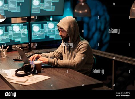 Dangerous Hacker Working On Security Breach Creating Cyber Attack On