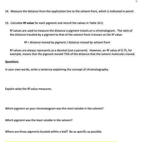 Analysis And Interpretation Of Chromatogram Label Chegg
