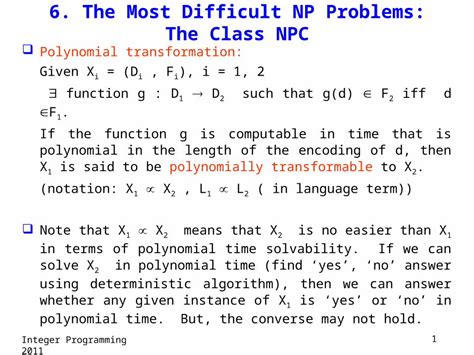 Ppt 6 The Most Difficult Np Problems The Class Npc Polynomial