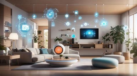 Premium Ai Image Photo Of A Room With A Seamless Techenhanced Living Space Showcasing