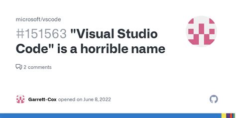 Visual Studio Code Is A Horrible Name Issue Microsoft Vscode GitHub