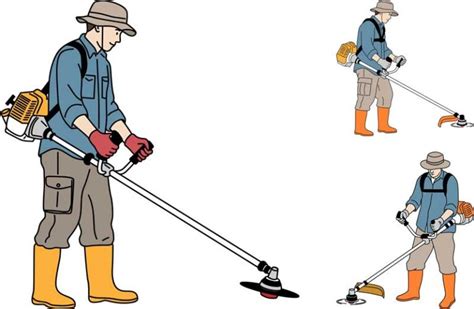 예초기 돌리는 일러스트 그림 벌초 주제 작업 Imillu 아이엠일러