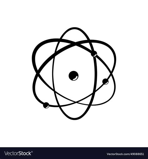 Chemistry Atom Orbit Cartoon Royalty Free Vector Image