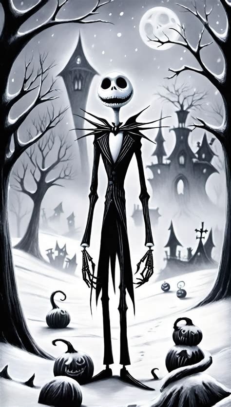 Jack Skellington Nightmare Before Christmas Digital Art Design Jack