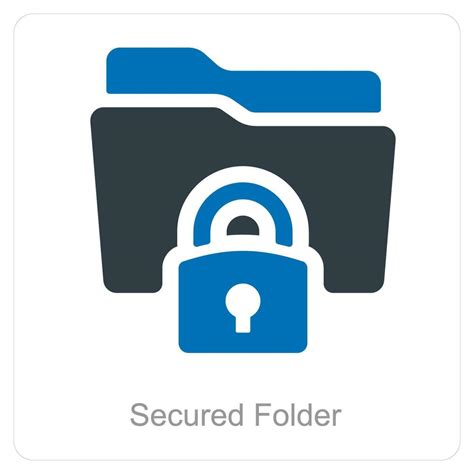 Secured Folder And Folder Icon Concept 25903561 Vector Art At Vecteezy