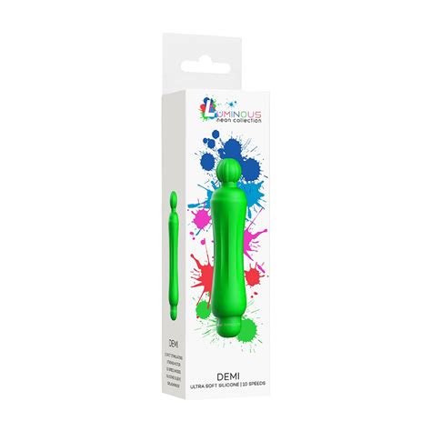 Luminous Demi Abs Bullet With Silicone Sleeve 10 Speeds Green
