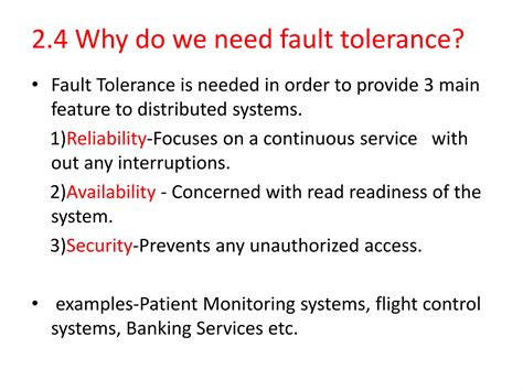 fault tolerance in distributed systems pptx computer networking