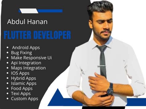 Be Your Expert Flutter App Developer By Abdulhanan Fiverr