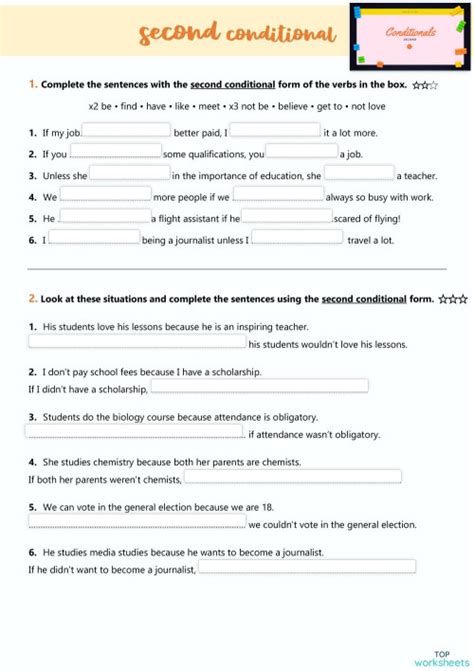 Second Conditional Interactive And Downloadable Worksheet You Can Do