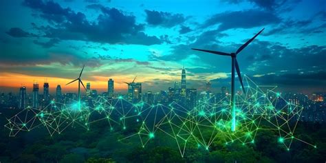 Premium Photo Sustainable Energy Solutions And Urban Connectivity In Smart City Infrastructure