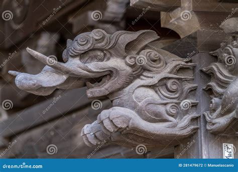 Baku Dream Eater Bakuhana Or Zoubana Tapir Nosing Wooden Carved Guardian Of Hiruko Jinja Or