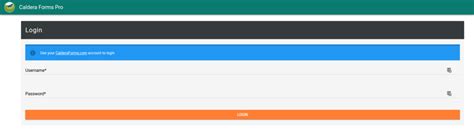 Caldera Forms Pro Login Screen Wordpress Form Builder Caldera Forms