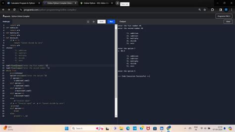 Prasanth Bathula On Linkedin Task 17 Calculator Program Kiran Sagar Pythonlife