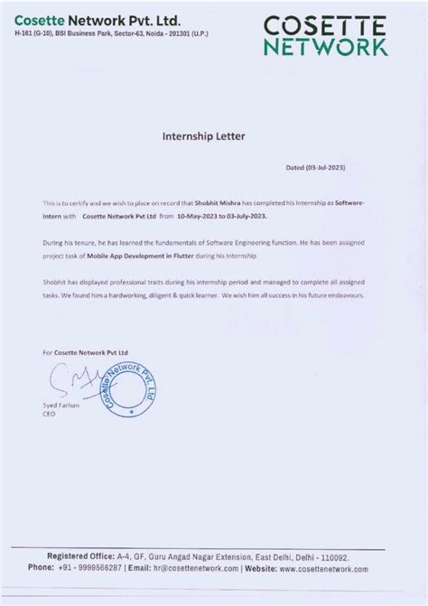 Shobhit Mishra On Linkedin Connections Cosettenetwork Syedfarhan Shivpratap Internship