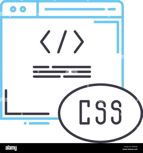 Css Line Icon Outline Symbol Vector Illustration Concept Sign Stock Vector Image Art Alamy
