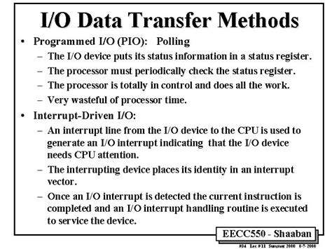 Introduction To Input And Output The IO Subsystem