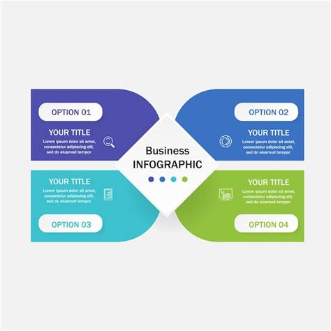 Premium Vector 4 Option Infographic Template Design