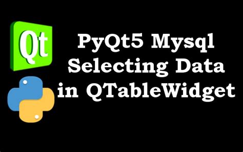 Pyqt5 Tutorial Retrieve Data From Mysql In Qtablewidget Codeloop