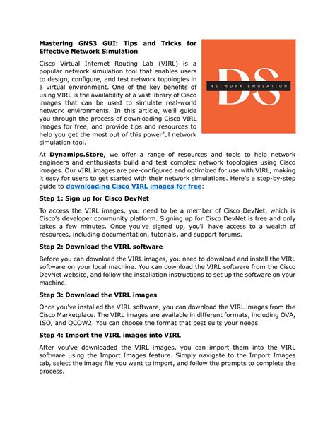 Mastering GNS GUI Tips And Tricks For Effective Network Simulation Dynamipsdubai Page