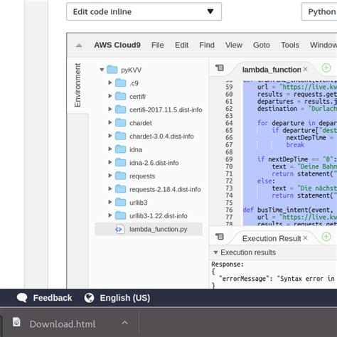 Aws Lambda Alexa Python Skill With Custom Modules Stack Overflow