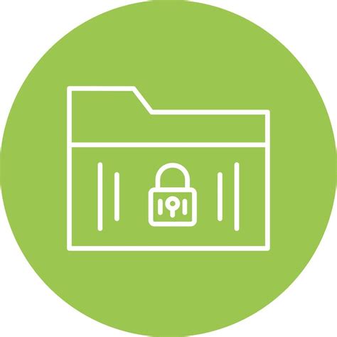 Secure Folder Line Multi Circle Icon 43398798 Vector Art At Vecteezy