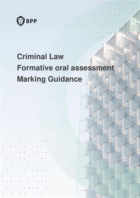 Criminal Formative Marking Guidance Criminal Law Formative Oral