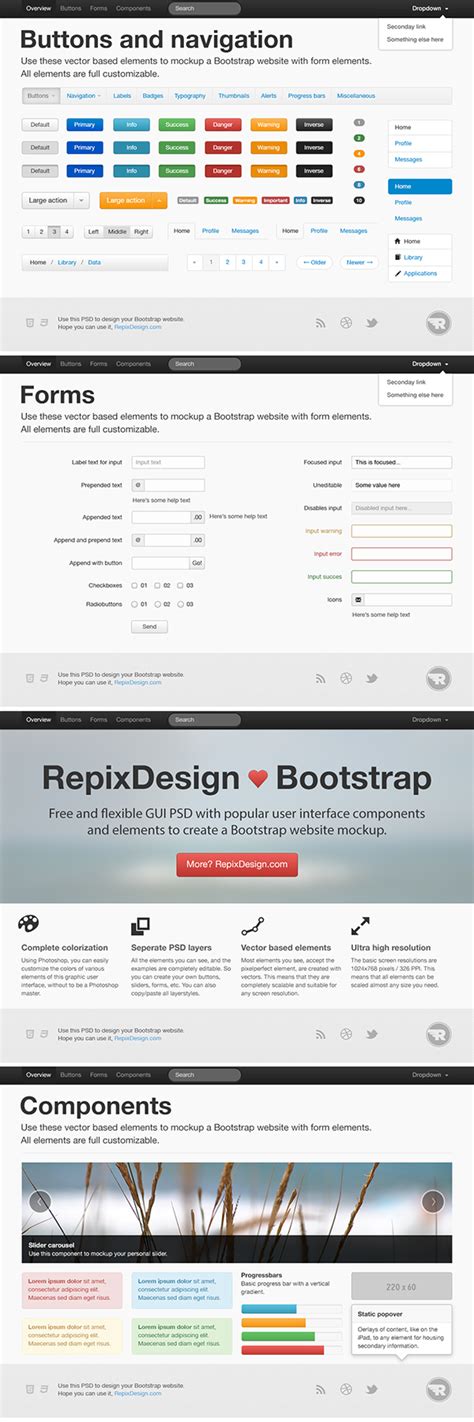 Bootstrap Psd V2 0 Freebie On Behance