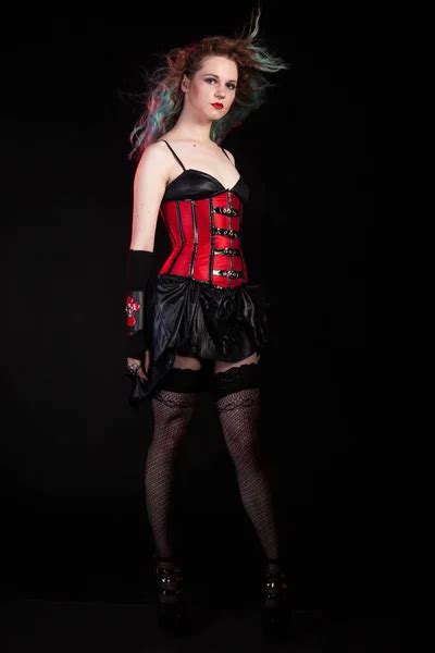 Gothic Woman In Underwear Stock Photo Flexdreams