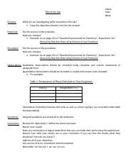 5 How To Write A Lab Report Docx Title Of The Lab Name Date Block Purpose What Are We