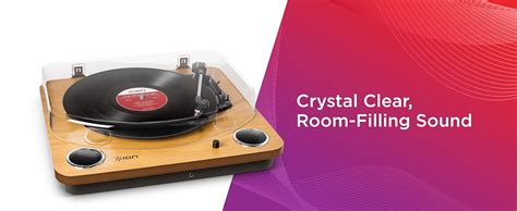 Amazon Com ION Audio Max LP Vinyl Record Player Turntable With Built In Speakers USB