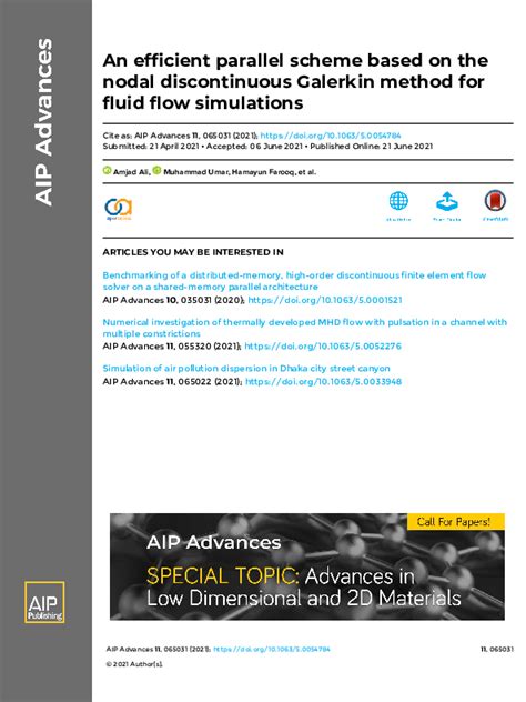 Pdf An Efficient Parallel Scheme Based On The Nodal Discontinuous