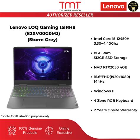 Lenovo LOQ Gaming IRH Gaming Laptop XV G MJ I H GB RAM GB SSD FHD