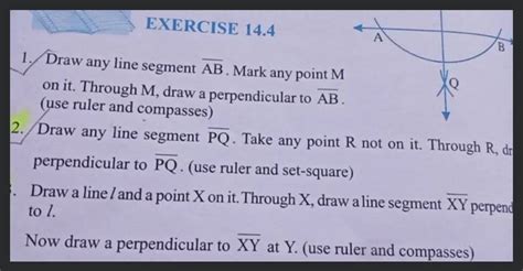 EXERCISE 14 41 Draw Any Line Segment AB Mark Any Point M On It Throug