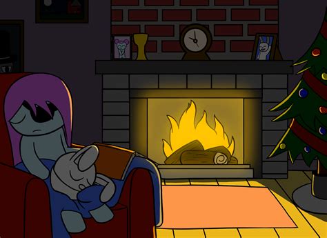Pibby And Bunbun Sleeping By The Fireplace Pibby