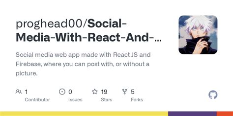 GitHub Proghead Social Media With React And Firebase Social Media Web App Made With React