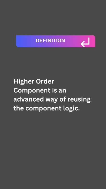Higher Order Component Hoc In Reactjs Webdevelopment React Youtube