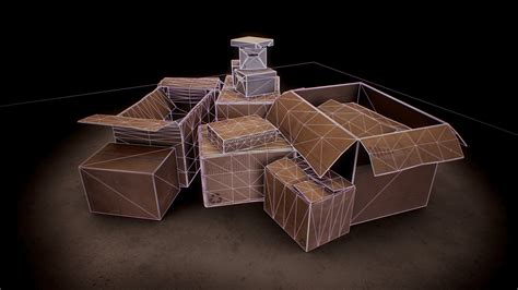 artstation pbr cardboard boxes standalone unity unreal engine