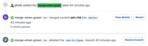 Merge When Green · Github Marketplace · Github