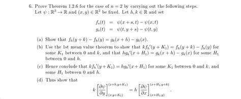 solved 6 prove theorem 1 2 6 for the case of n 2 by