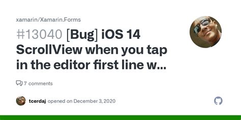 Bug IOS ScrollView When You Tap In The Editor First Line Will Scroll To Go To The Bottom